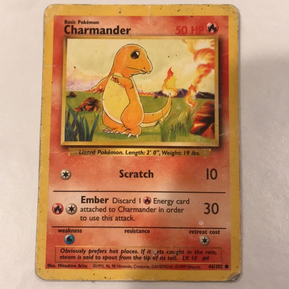 Other | Charmander Original Pokmon Card | Poshmark